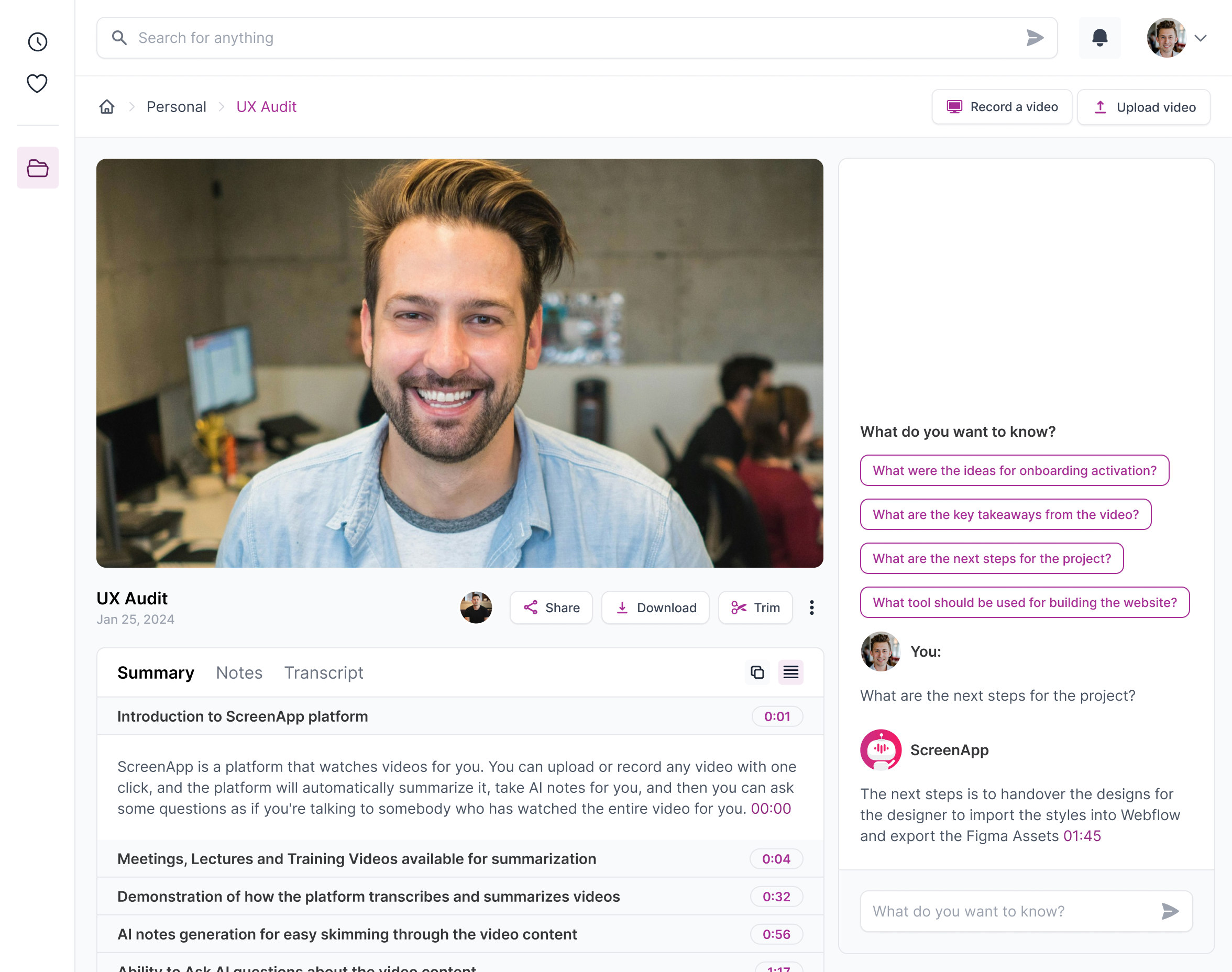 AI Meeting Summarizer | ScreenApp
